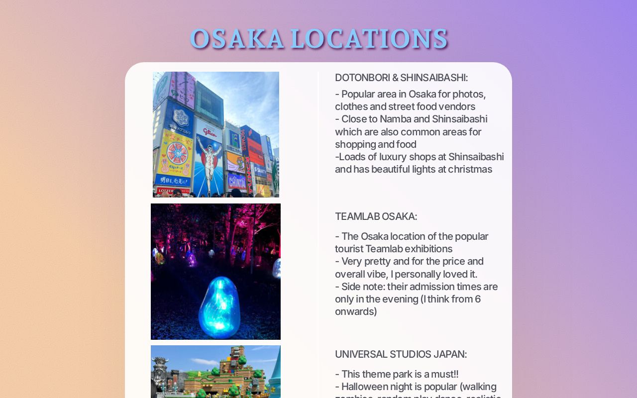 Guide to Osaka